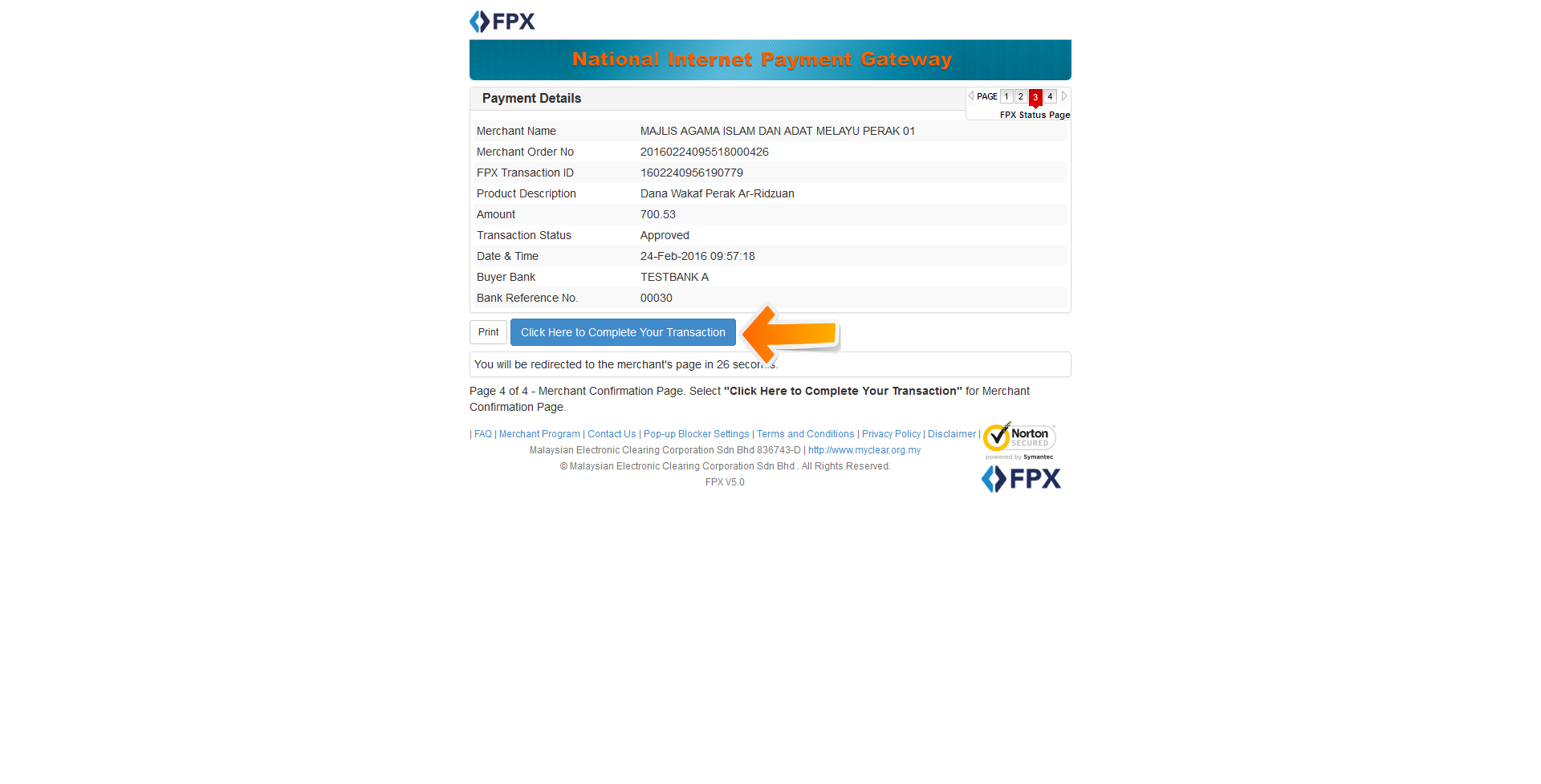 Official Portal of Waqf Perak Ar-Ridzuan - FPX
